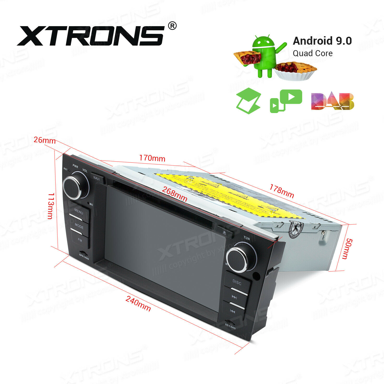 7" Android 9.0 Car DVD CD Stereo GPS Radio Head Unit for BMW 3er E90 ...