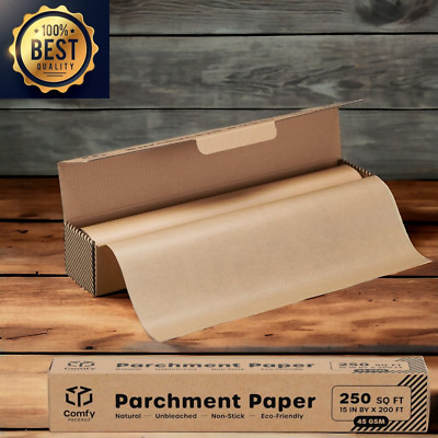 Unbleached Baking Parchment Paper 15 in X 200 Ft, 250 Sq.Ft, Non-Stick ...