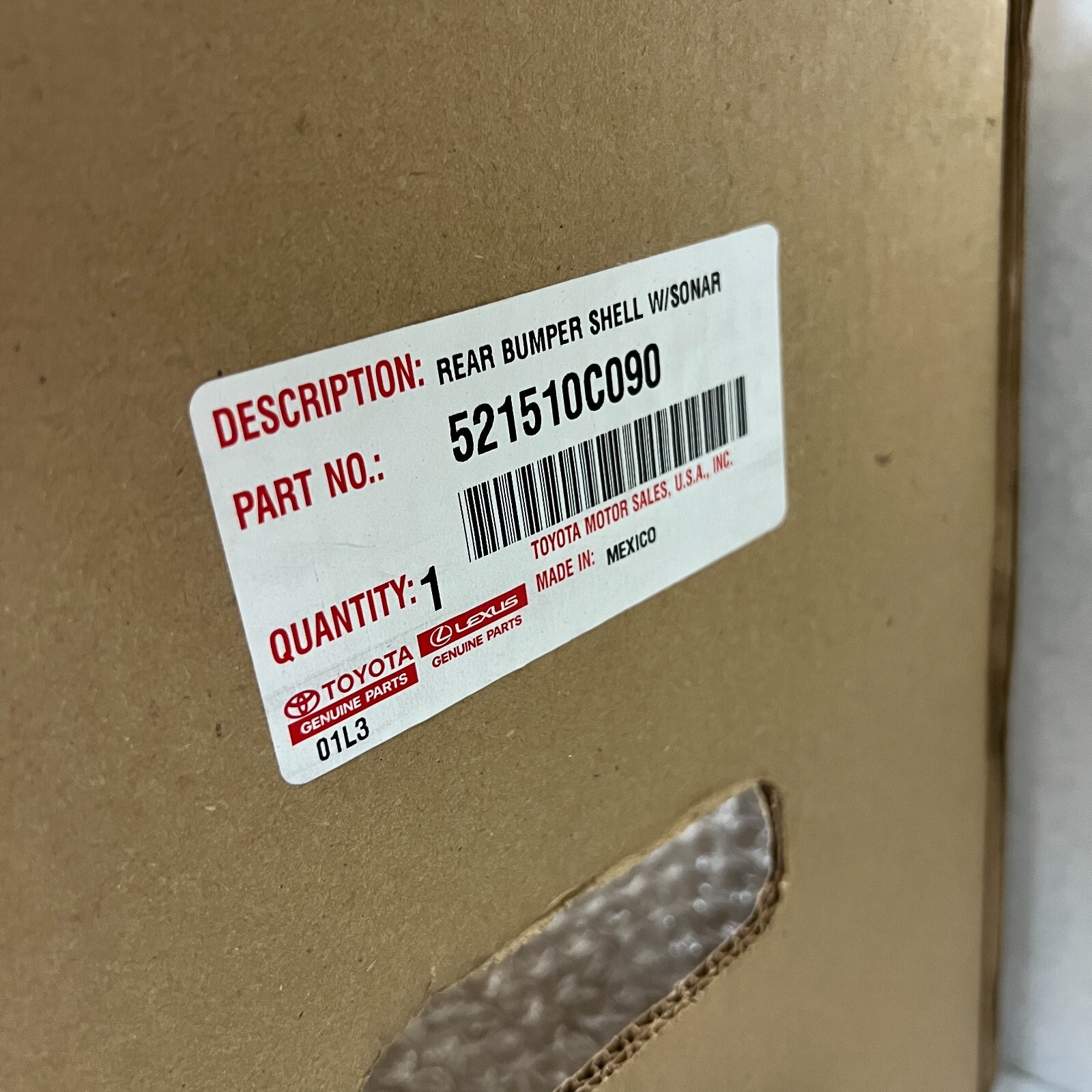 OEM 2007 - 2013 Toyota Tundra Rear Chrome Bumper Cover w Park Assist ...