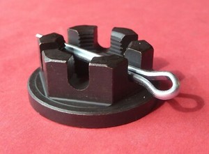 VW Käfer Kronenmutter + Splint für Bremstrommel HINTEN TOP QUALITÄT 020 ...