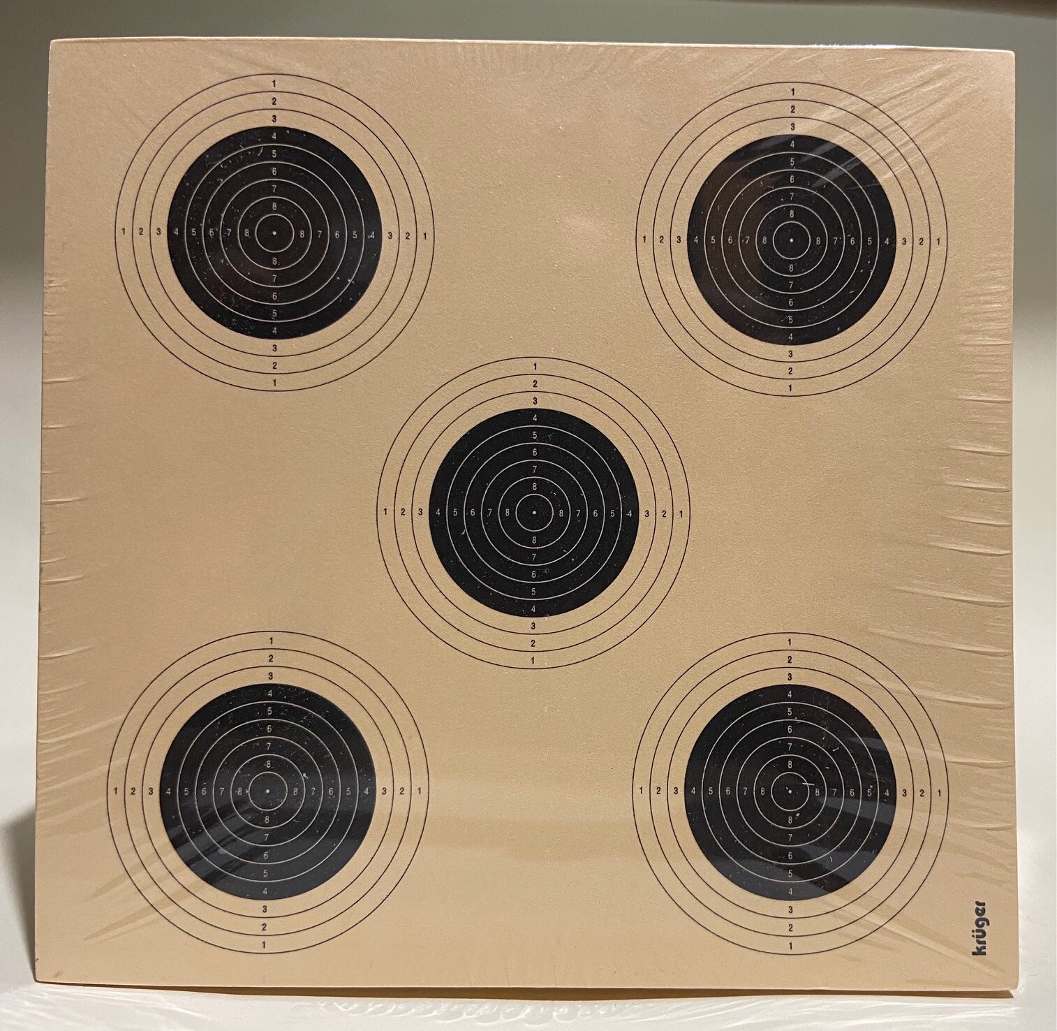 14x14cm Krüger Air Rifle 10 meters 5 bulls Targets Pack/250 Kruger | eBay