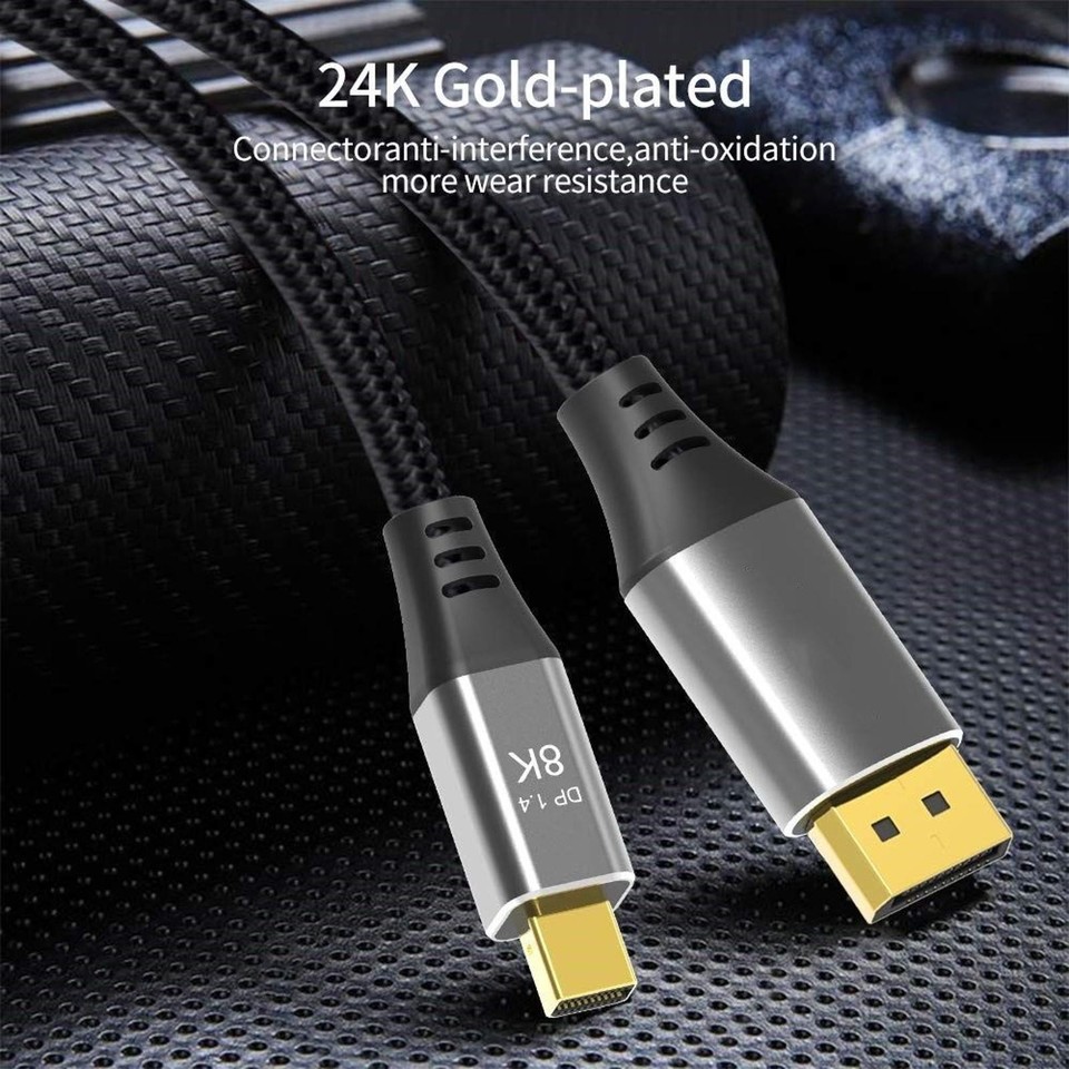 Bi-Directional Transmission 8K Mini DP to DP Conversion Cable 8K@60Hz ...
