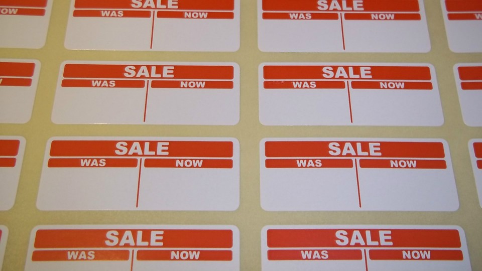 Red Promotional Point Of Sale Retail Price Stickers Sticky Swing Tag ...