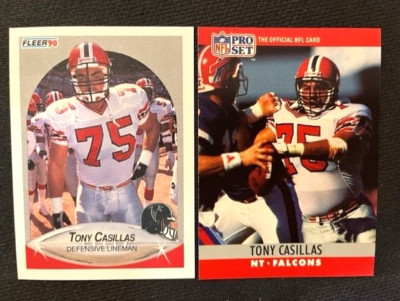 NFL - Tony Casillas 1990 Fleer & 1990 Pro Set Football - Falcons | eBay