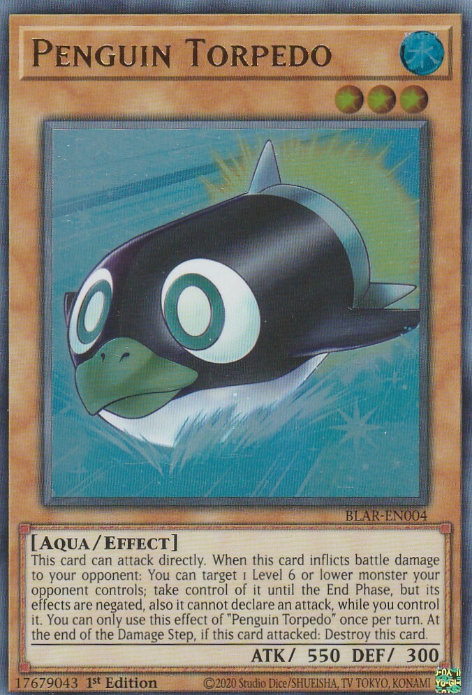 YUGIOH HOLO CARD PENGUIN TORPEDO BLAR-EN004 1ST EDITION | eBay