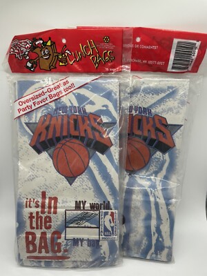 New York Knicks 30 Total Paper Lunch Gift Bags NOS New Sealed Vintage ...