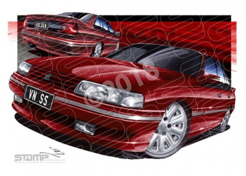 HOLDEN 1989 VN SS COMMODORE PHOENIX RED A1 STRETCHED CANVAS (HC08B) | eBay