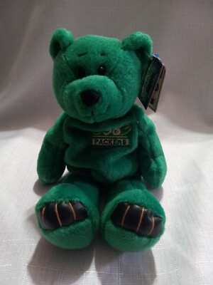 GREENBAY PACKERS #4 BRETT FAVRE BEAN FILLED BEAR GREEN PLUSH TOY | eBay