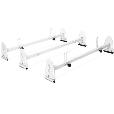 3 Cross Bar Heavy Duty Universal Van Roof Ladder Racks 750 lbs Steel ...