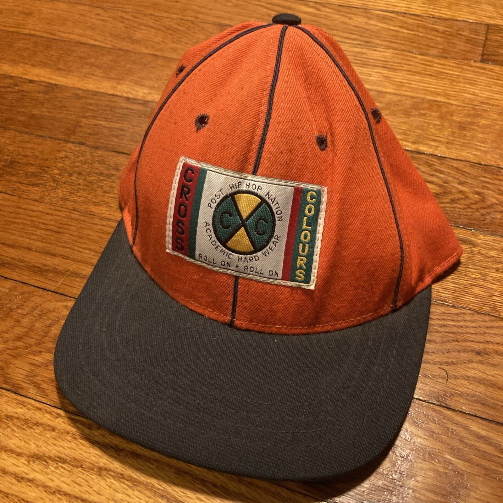 Vintage 80s 90s Cross Colours Hip Hop Snapback Hat Or… - Gem