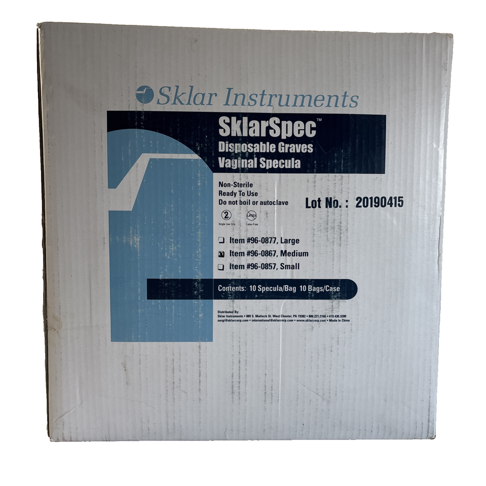 Sklar Sklarspec Disposable Graves Vaginal Specula Lot of 100 count case ...