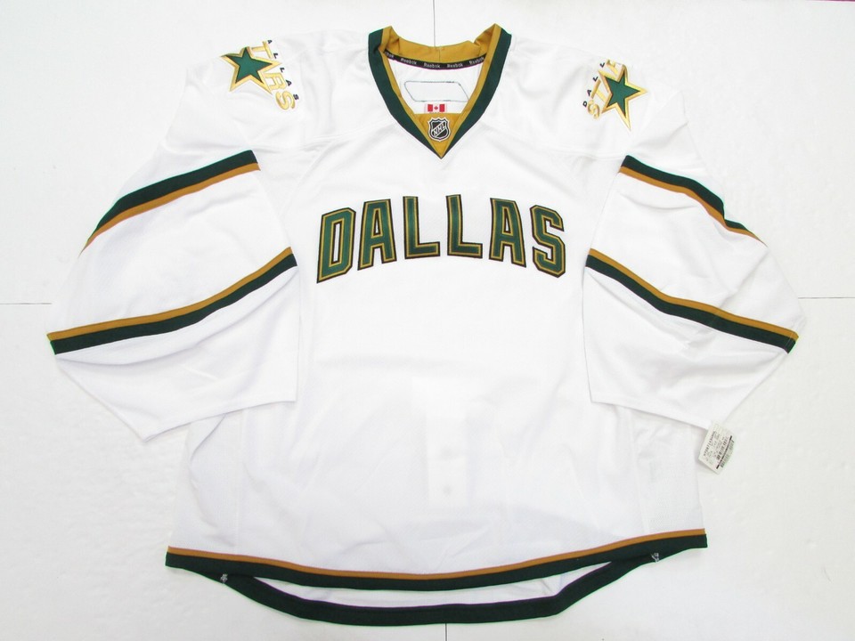 DALLAS STARS AUTHENTIC WHITE REEBOK EDGE 2.0 7287 HOCKEY JERSEY GOALIE ...