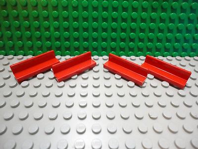Lego 4 Red 1x4x1 Wall Panel rounded corners NEW | eBay