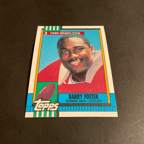 1990 Topps Football Barry Foster Draft Pick # 174 Pittsburgh Steelers ...