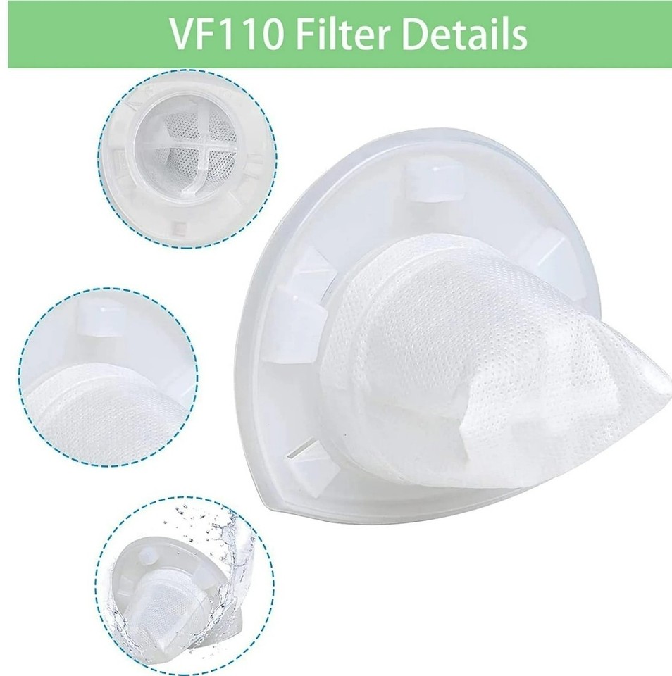 6 Pack Filter with Black & Decker VF110 Dustbuster Cordless Handheld ...