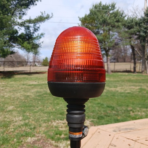 LED Beacon Warning Light Amber Flex Mount Fits John Deere Includes ...