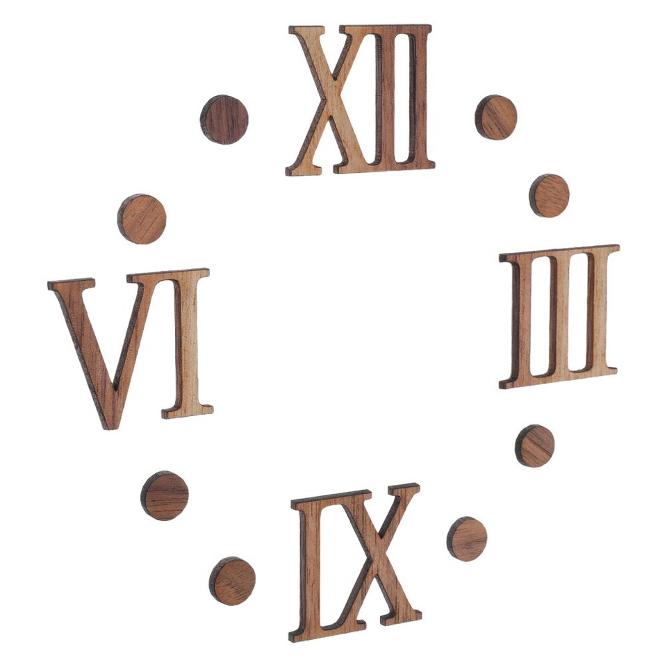 Minimalist Roman Numerals Clock Kit Wall Clock Silent Movement Numerals ...