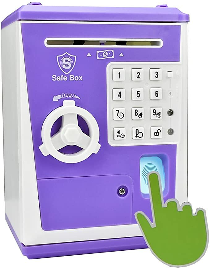 Mini ATM Savings Bank, Electronic Voice Piggy Bank, Kids Safe Box | eBay
