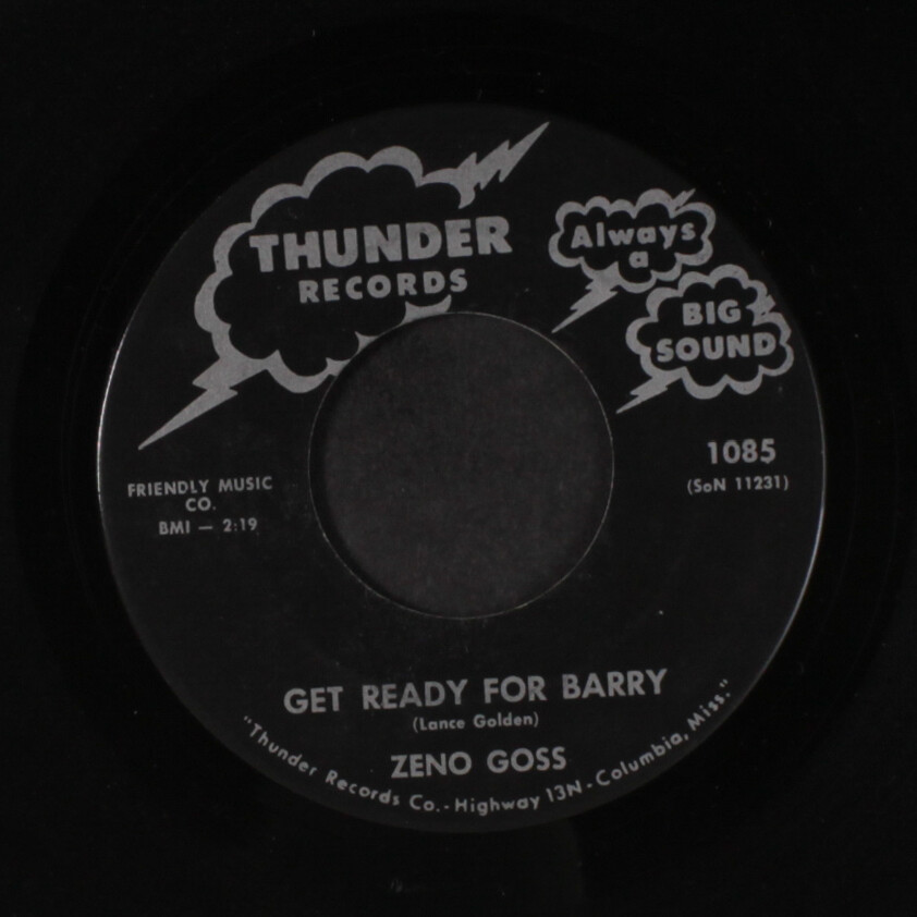 ZENO GOSS: get ready for barry / same THUNDER 7" Single 45 RPM Hear! | eBay