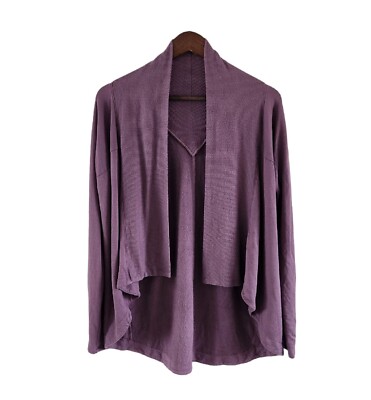 Athleta Nirvana Wear Two Ways Wrap Cardigan Size S Small Purple Open ...