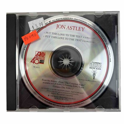 RARE PROMO CD - 1988 Jon Astley - Put This Love To The Test PROMO ...