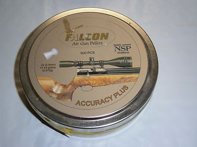 500 COUNT AIR ARMS FALCON DOMED ACCURACY PLUS .22 CALIBER PELLETS 13.43 ...
