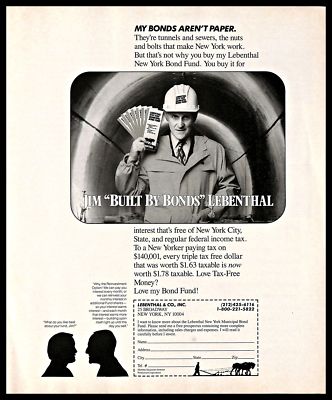 1993 Lebenthal New York Bond Fund Vintage PRINT AD Finances Investments ...