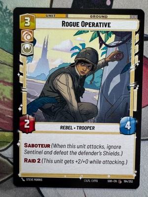 Rogue Operative Nonfoil/Regular Star Wars Unlimited TCG WSE750 | eBay