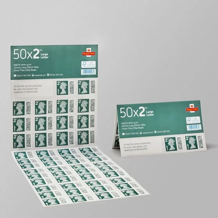 1st 2nd Class Postage Stamps 100% Genuine Royal Mail Barcode Letter ...