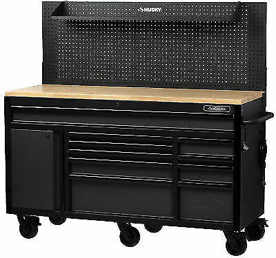 Husky H61MWC10PB 10 Drawer 1 Door Mobile Workbench - Black for sale ...