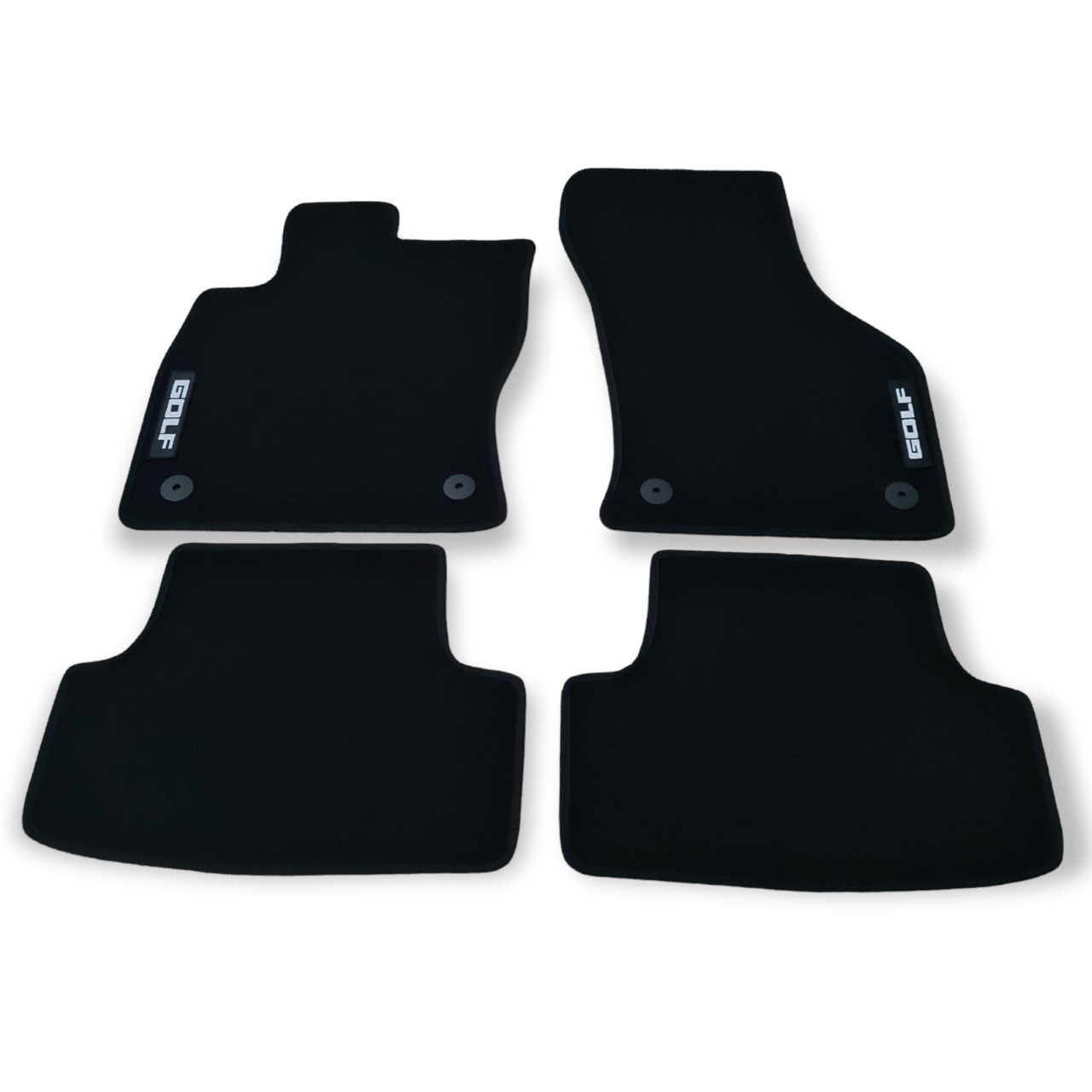 Velour Car Floor Mats For VW Golf Mk7 Waterproof Black Carpet Rugs Auto ...