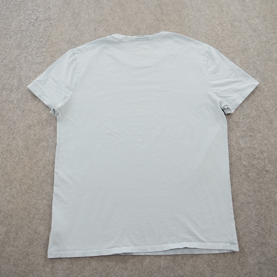 ATM Anthony Thomas Melillo Shirt Mens Medium Blue Crew Neck Short ...