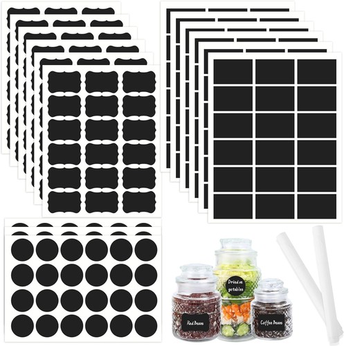 290 pcs Chalkboard Labels,Removable Blackboard Label Stickers,3 Black ...