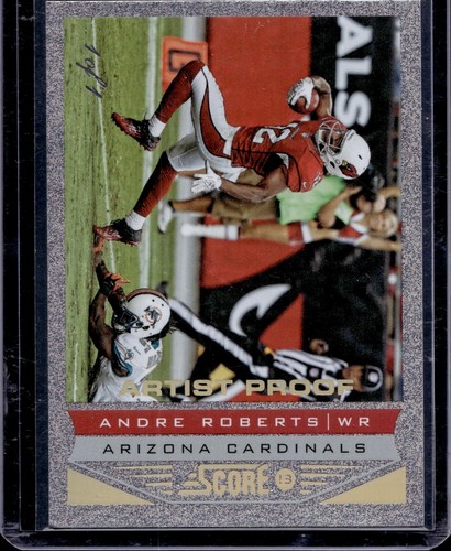 2013 Panini Score #3 ANDRE ROBERTS Silver Artist Proof 1/1 Cardinals SP ...