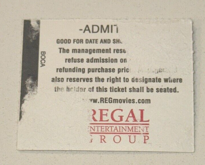 Envy Movie Ticket Stub Regal Cinema Ben Stiller Jack Black Comedy Film ...