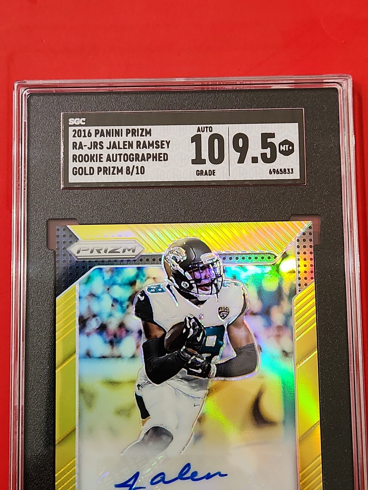 2016 Panini Prizm - Rookie Autograph Gold Prizm #RA-JRS Jalen Ramsey ...