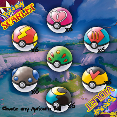 Pokémon Scarlet & Violet CHOOSE ANY 6X APRIBALLS BUNDLE FAST DELIVERY ...