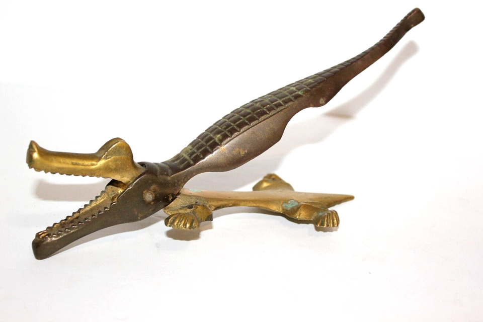 Vintage Alligator Nut Cracker Brass Solid Build | eBay