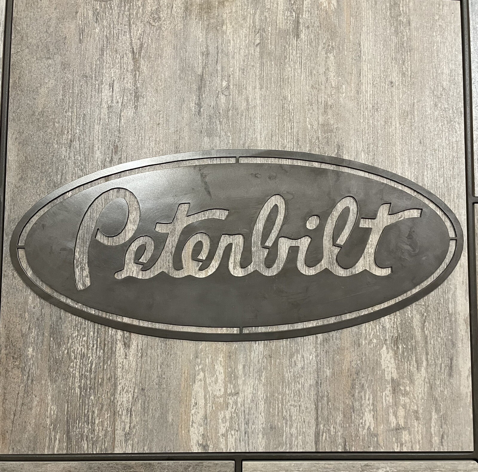 GARGE METAL SIGN Peterbilt Metal Sign Trucker Trucking Semi Large Car ...