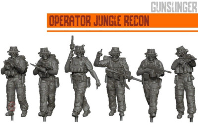 Gunslinger Ultra Modern Miniatures Jungle Ops Operator Team Spectre ...