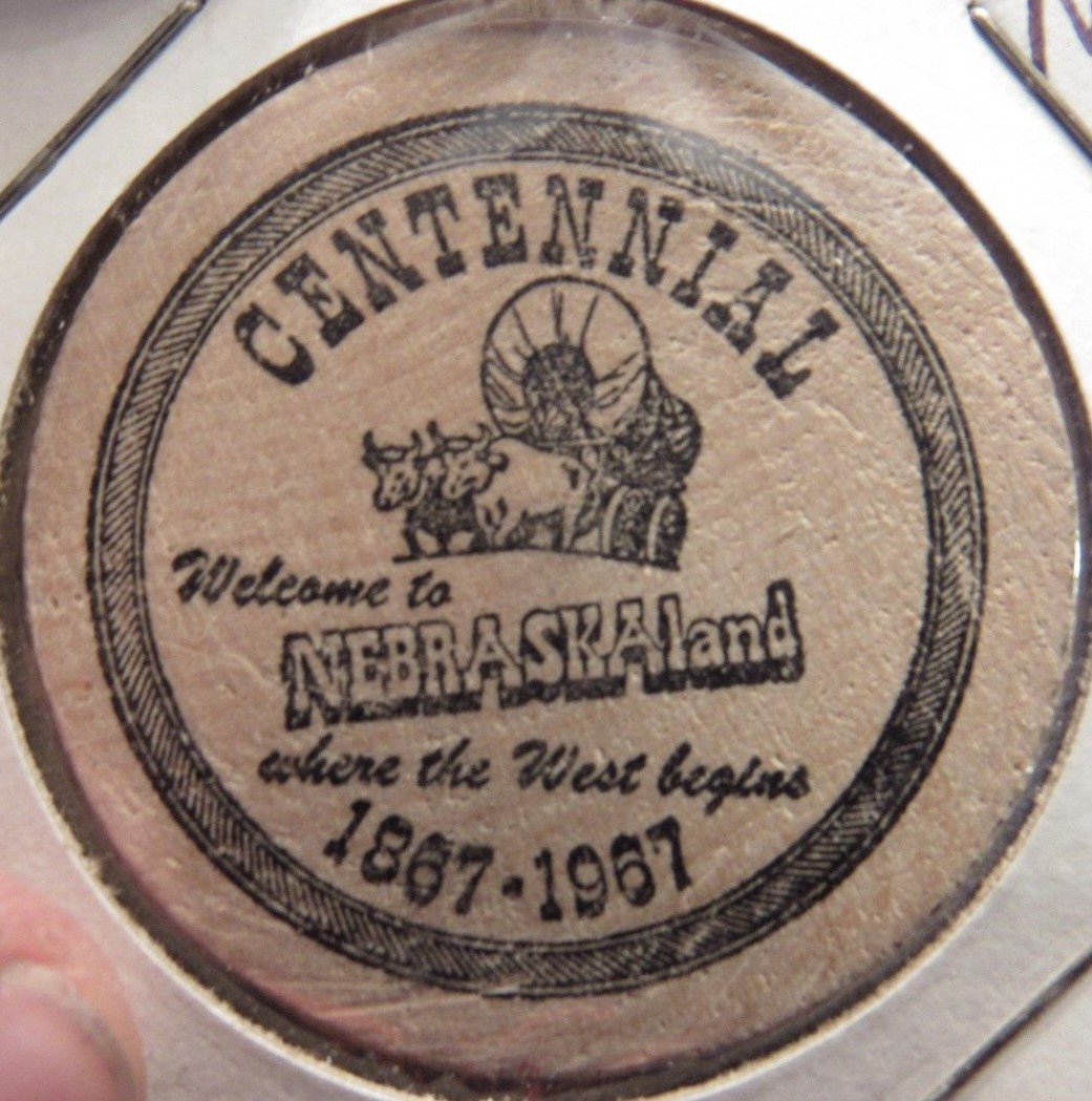 1967 Nebraskaland Nebraska Centennial Wooden Nickel - Token NE #3 | eBay