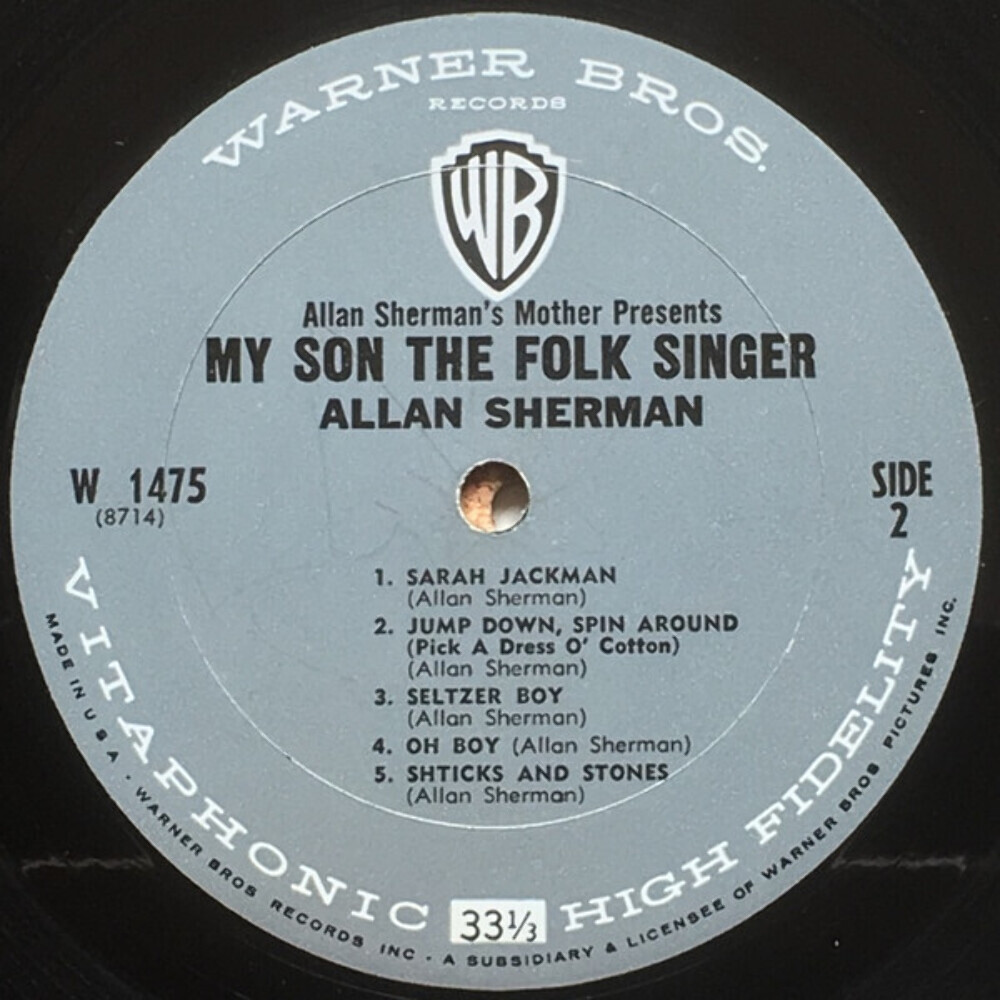 Allan Sherman - My Son, The Folk Singer - Warner Bros. Records, Warner ...
