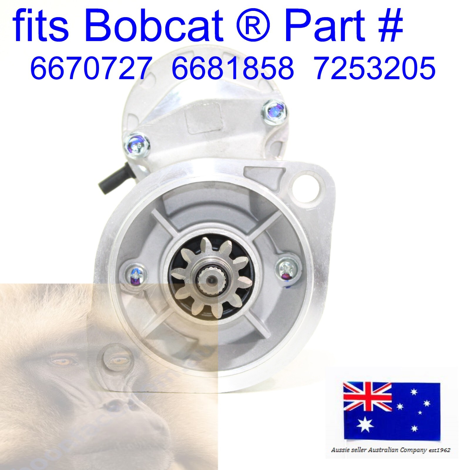 fits Bobcat Starter Motor 6670727 6681858 7253205 NIPPONDENSO 228000 ...