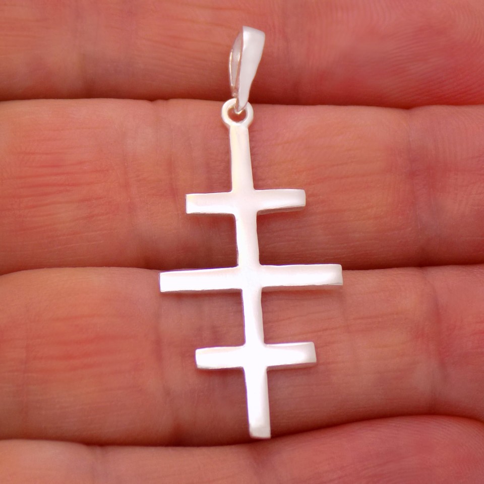925 Sterling Silver Cross of Salem Ever-Lasting Necklace &Chain ...