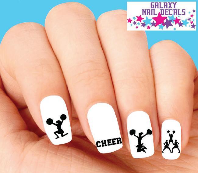 Waterslide Nail Decals - Set of 20 Cheer Cheerleader Cheerleading ...