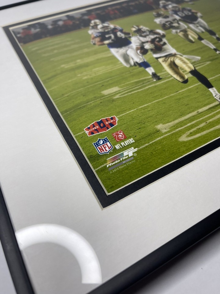 Tracy Porter Super Bowl XLIV Interception & Touchdown Return Photo ...