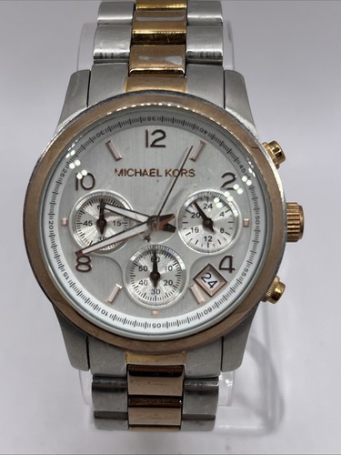 Michael Kors Runway Women's Chrono Two Tone Quartz Watch MK5055- New ...