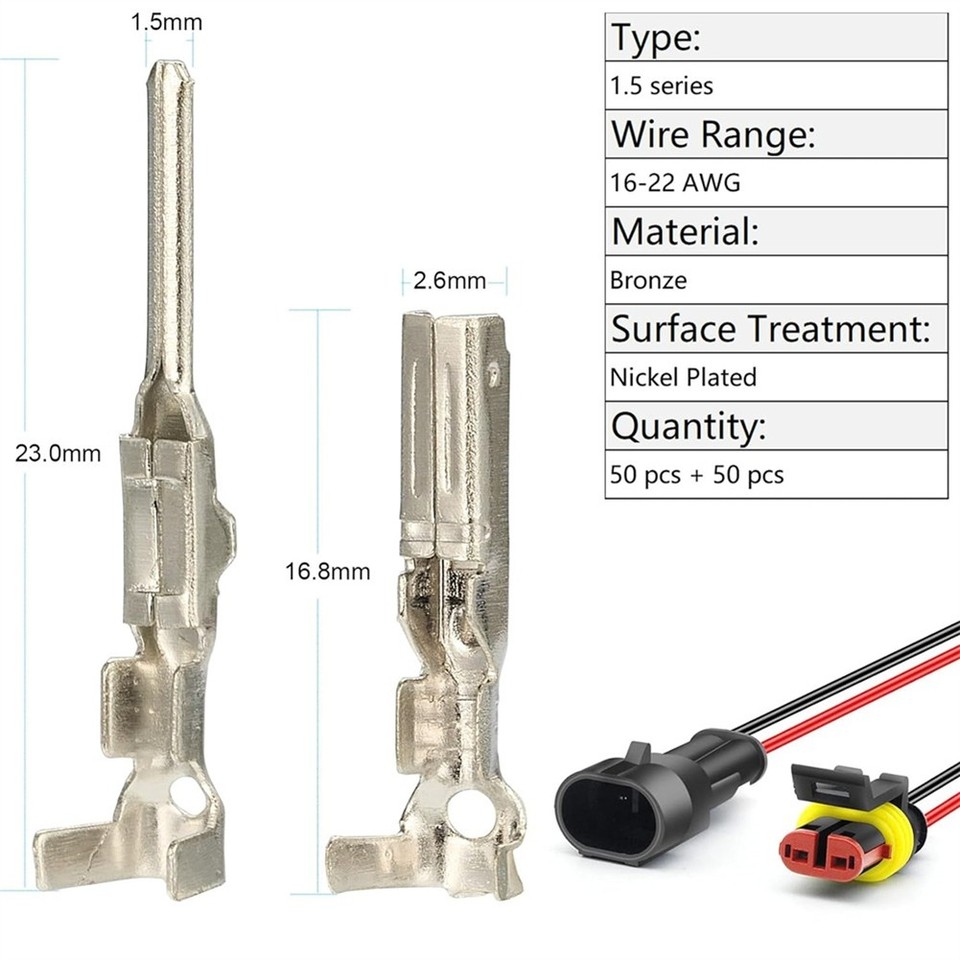440Pcs Automotive Electrical Pin Connectors Kit 1.5- 2.8mm Pin ...