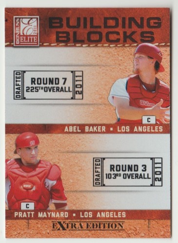 2011 Elite Extra Edition Building Blocks Dual #4 Abel Baker | Pratt ...