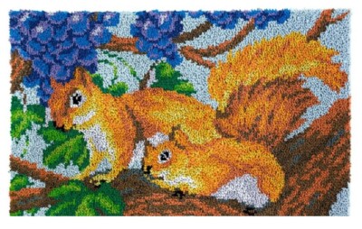 Squirrels Rug Latch Hooking Kit (85x58cm) | eBay